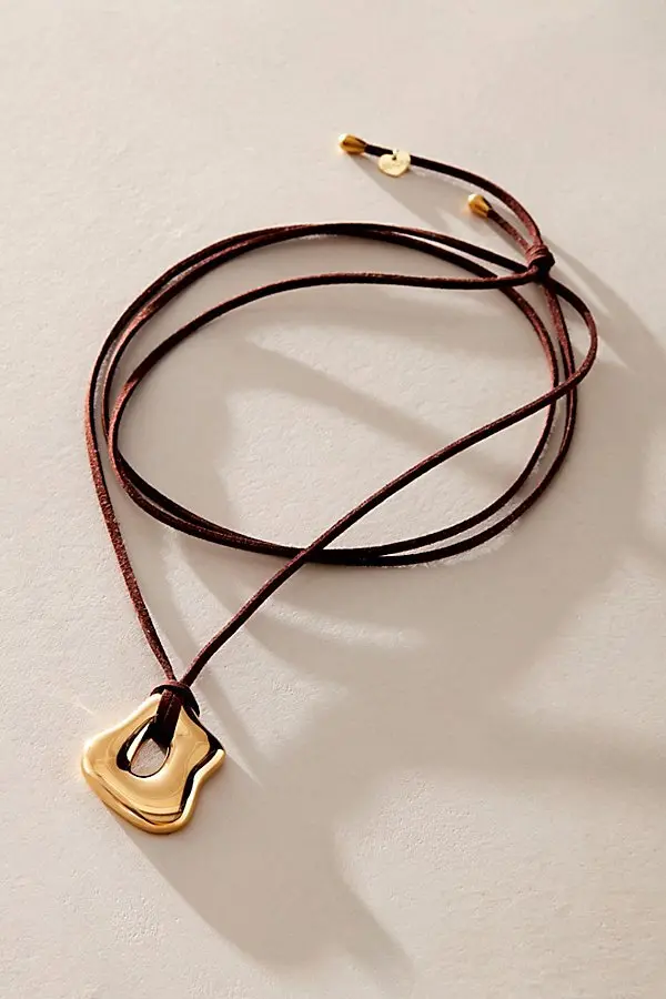 BRACHA Amaya Pendant Necklace - Gold/brown