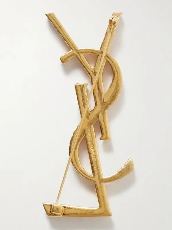 Saint Laurent Monogram Brooch