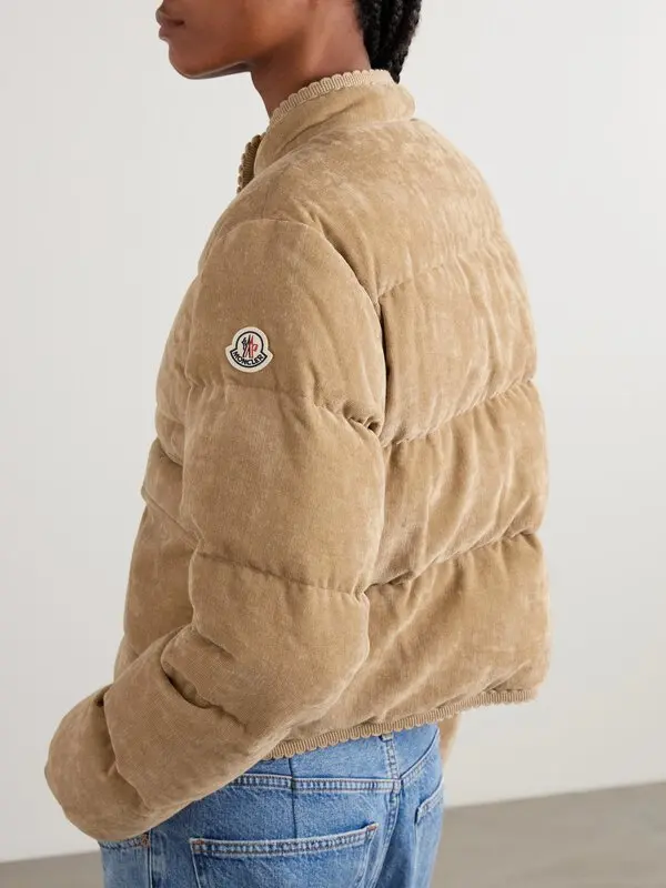Moncler Essarts Ricrac-trimmed Corduroy Down Jacket - Brown