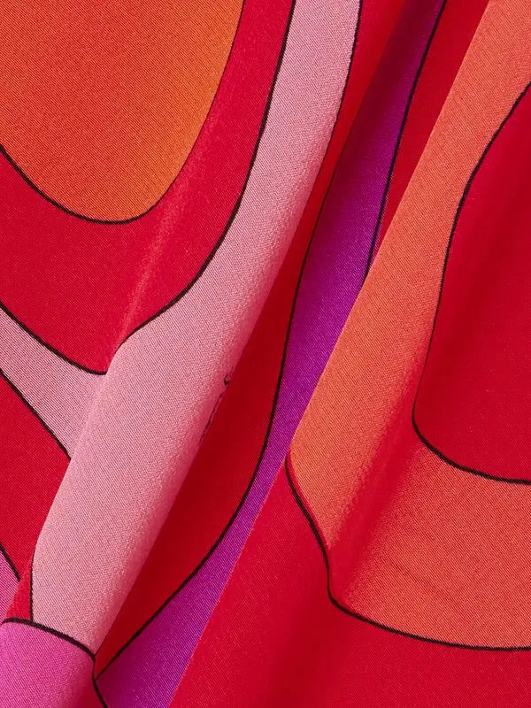 Emilio Pucci Marmo Printed Silk Crepe De Chine Maxi Dress - Pink
