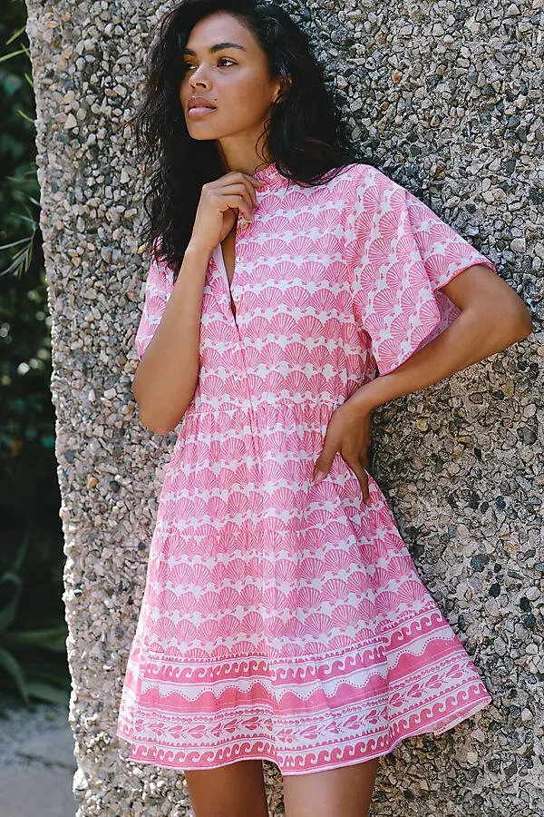 RO'S GARDEN Vibeka Mini Dress - Pink Pattern