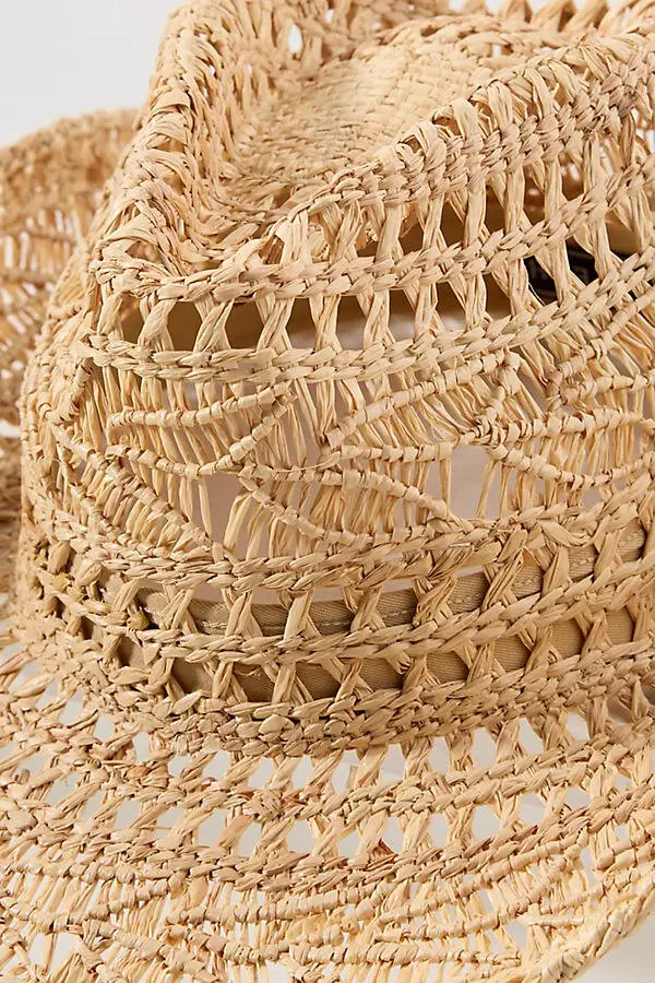 WYETH Flat-brim Straw Rancher - Natural