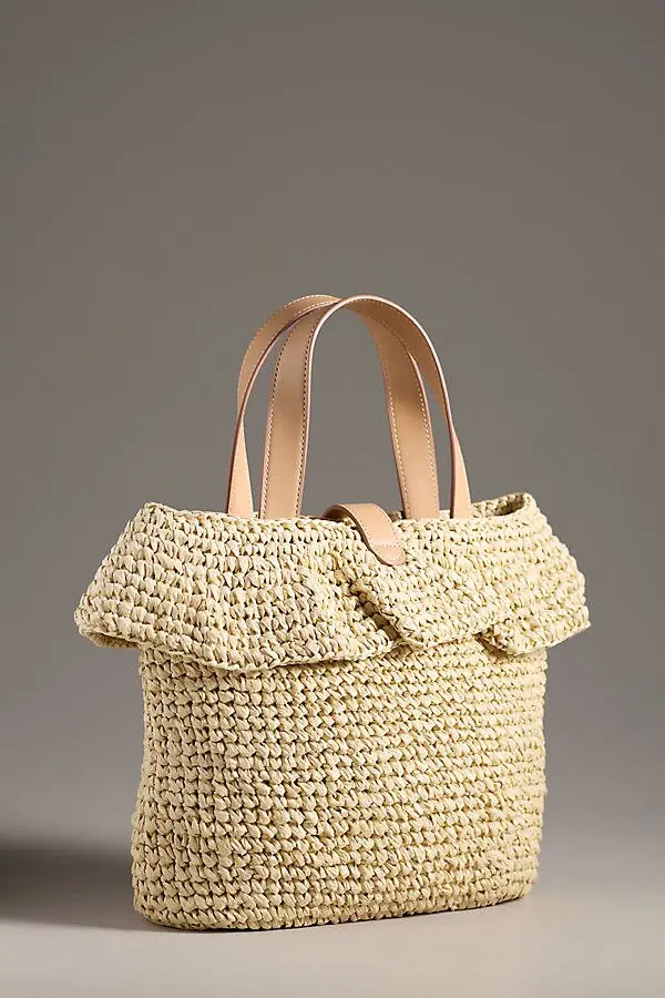 Stoney Clover Lane Raffia Ruffle Tote