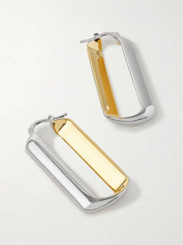JIL SANDER Sculptural Earrings - Silver