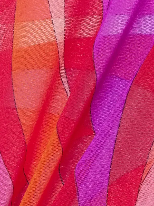 Emilio Pucci Marmo Printed Mesh Maxi Dress
