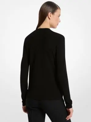 Michael Kors Stretch Viscose Long-sleeve Shirt - Black
