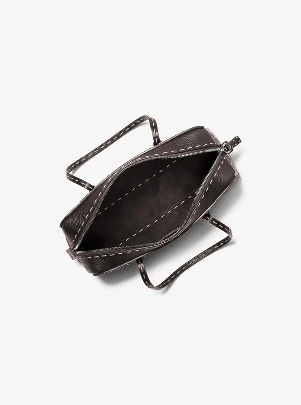Michael Kors Roberta Satchel In Pebbled Leather