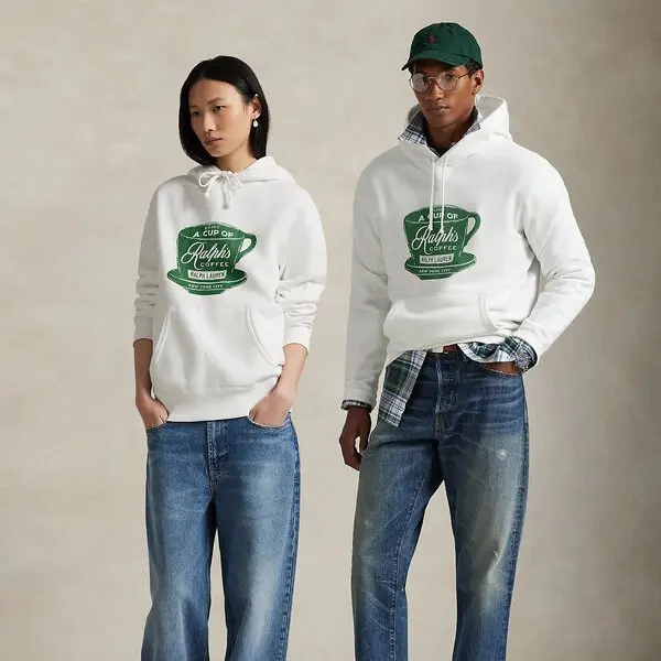Ralph Lauren S Coffee Hoodie - White
