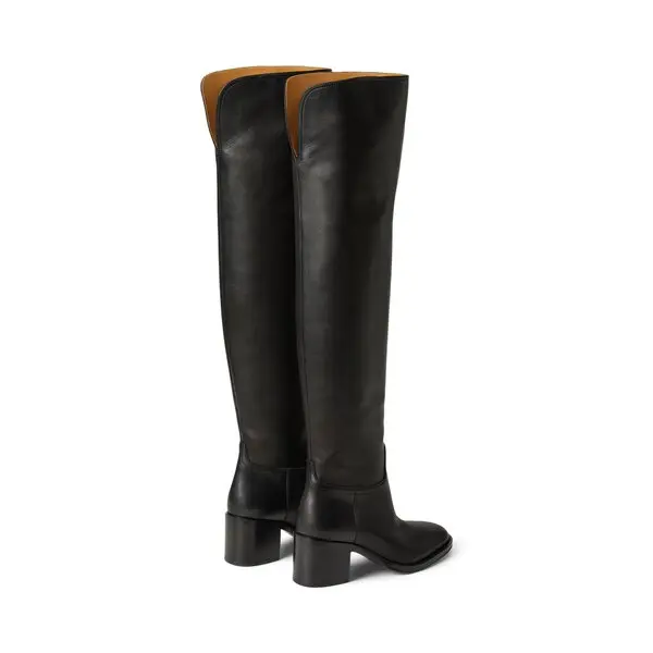 Ralph Lauren Barnet 55 Mm Calfskin Boots - Black