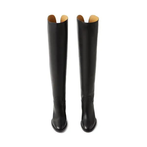 Ralph Lauren Barnet 55 Mm Calfskin Boots - Black