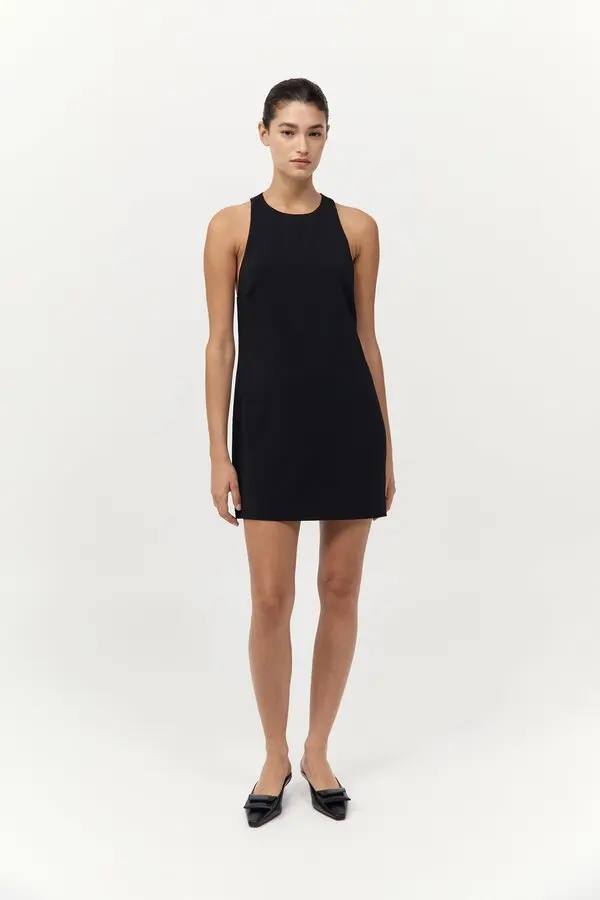 ST. AGNI Cut Away Shift Dress - Black