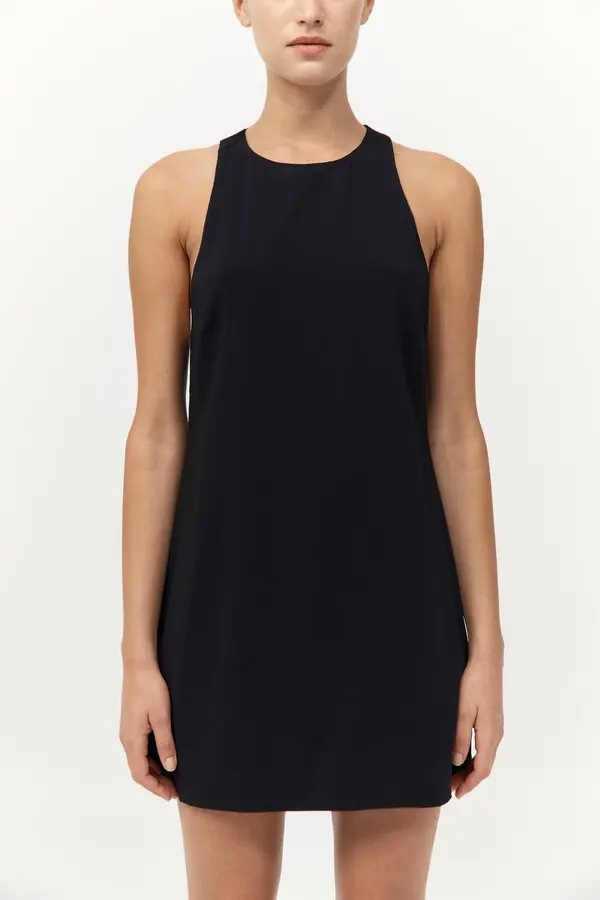 ST. AGNI Cut Away Shift Dress - Black