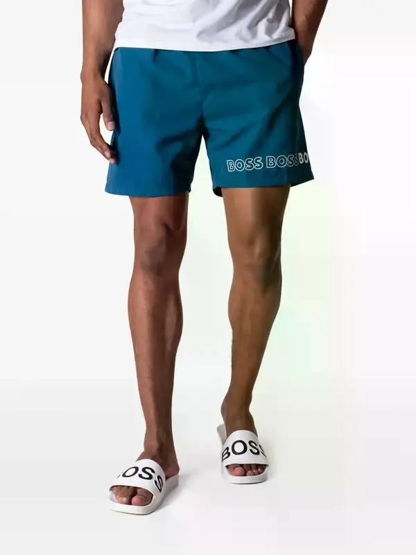 Hugo Logo-print Swim Shorts