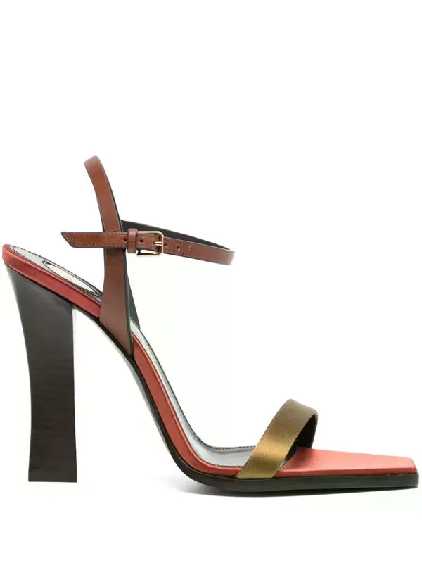 Saint Laurent 110mm Lydia Sandals - Brown