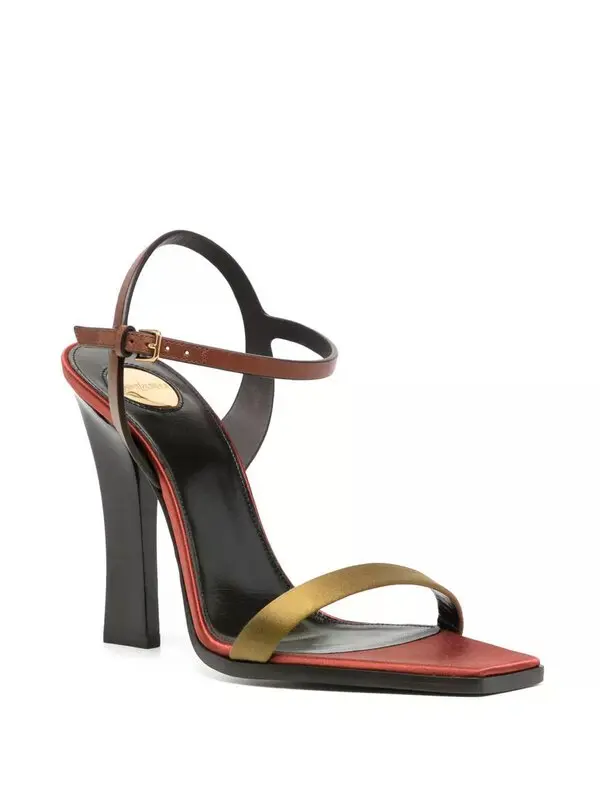 Saint Laurent 110mm Lydia Sandals - Brown