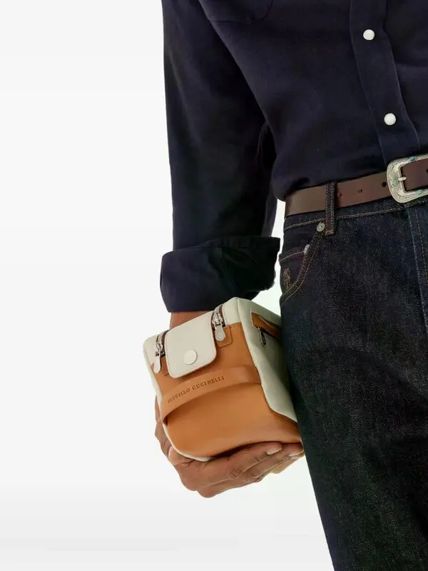 Brunello Cucinelli Leather Pouch - Neutrals