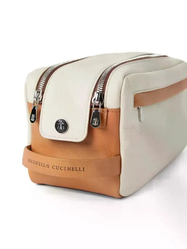 Brunello Cucinelli Leather Pouch - Neutrals