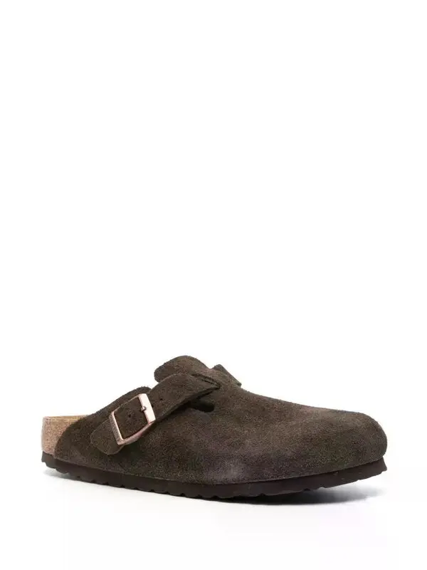BIRKENSTOCK Boston Suede Slippers - Brown