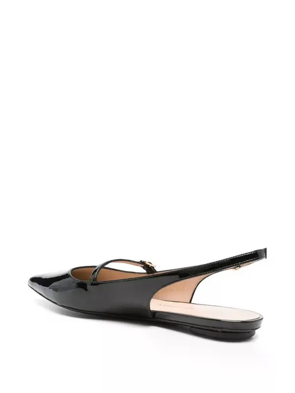 STUART WEITZMAN Emilia Leather Flat Pumps - Black