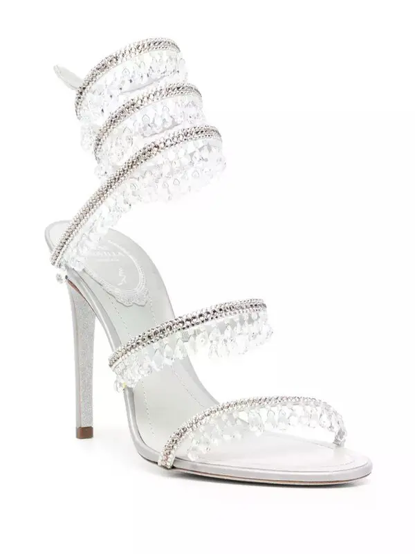 Rene Caovilla 105mm Chandelier Sandals - Grey