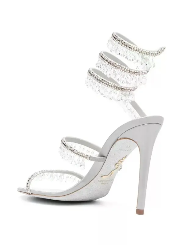 Rene Caovilla 105mm Chandelier Sandals - Grey