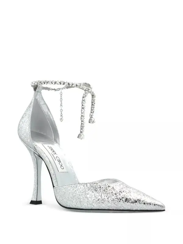 JIMMY CHOO 110mm Stevie Glitter Embellished Pumps