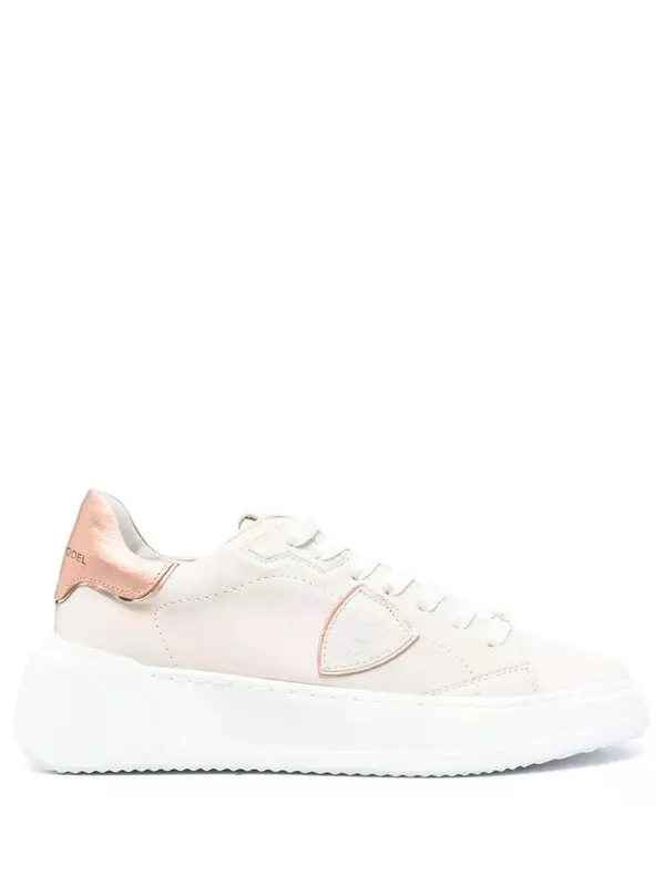 Philippe Model Tres Temple Lace-up Sneakers - Neutrals