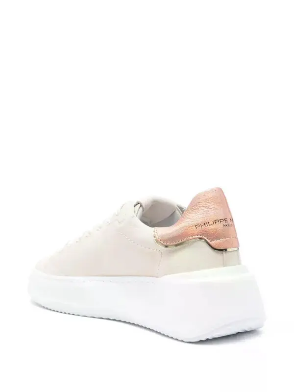 Philippe Model Tres Temple Lace-up Sneakers - Neutrals