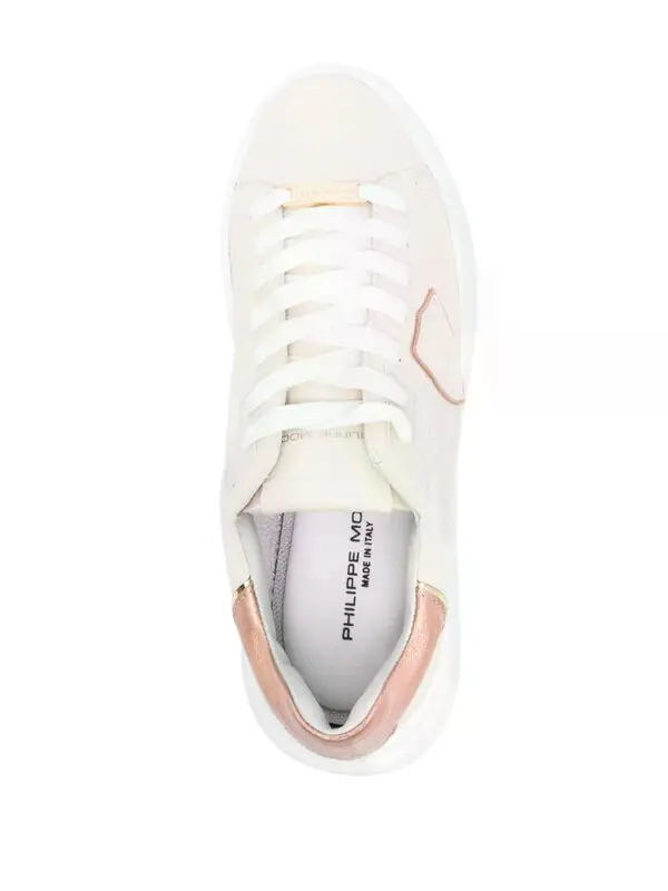 Philippe Model Tres Temple Lace-up Sneakers - Neutrals