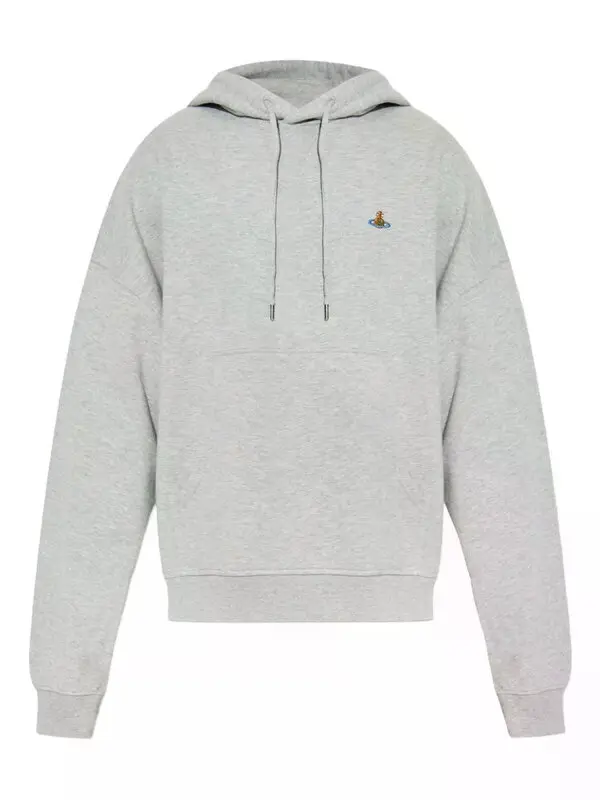 VIVIENNE WESTWOOD Orb-embroidered Hoodie - Grey