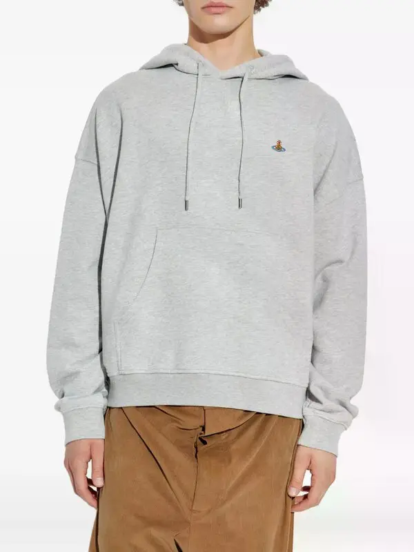 VIVIENNE WESTWOOD Orb-embroidered Hoodie - Grey