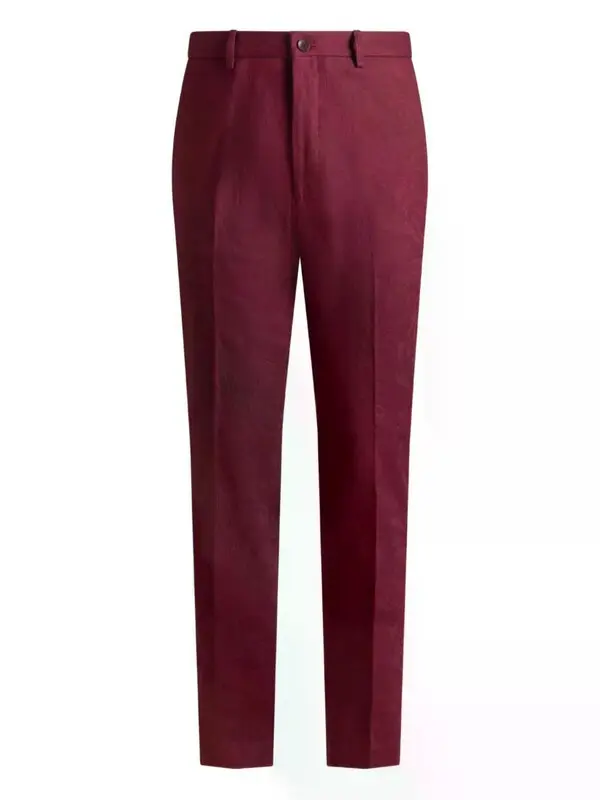 Etro Patterned Jacquard Straight-leg Trousers