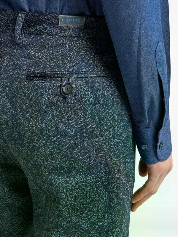 Etro Patterned Jacquard Tailored Trousers