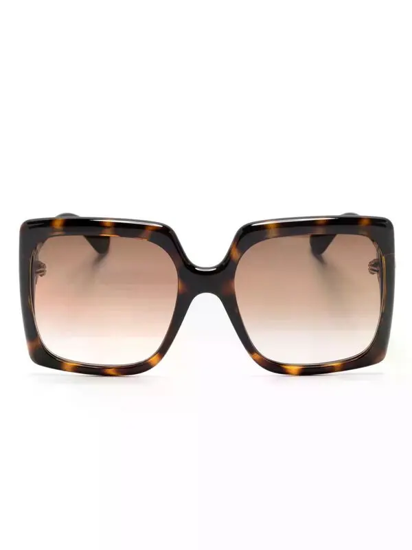 Gucci Interlocking-g Oversized Sunglasses - Brown