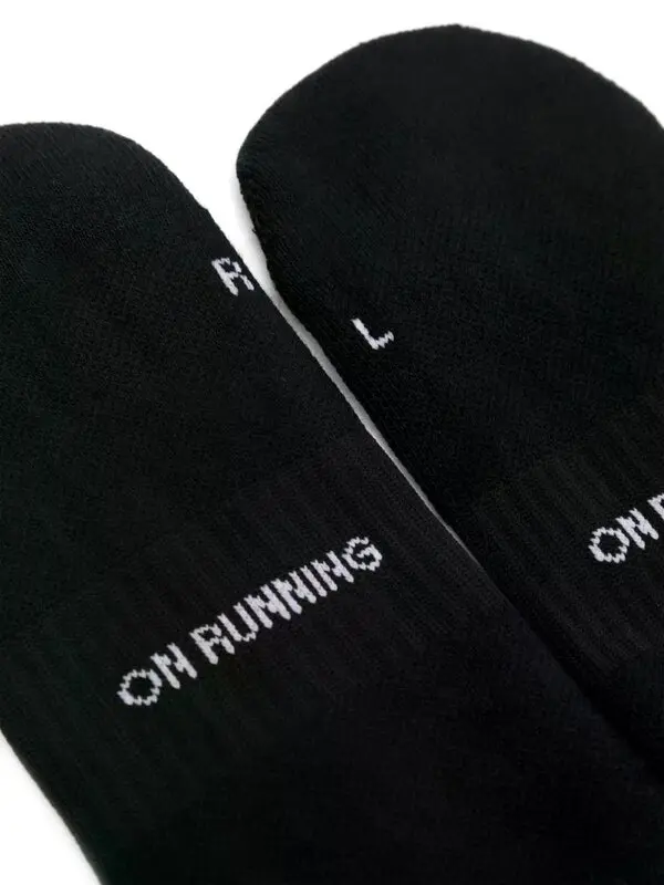 On Intarsia-knit Logo Stretch-jersey Low Core Run Socks