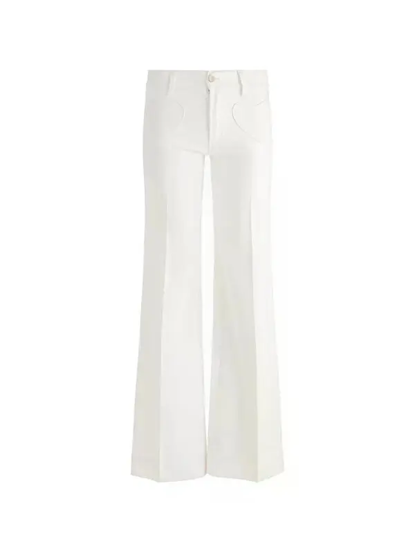 Alice + Olivia Heart Pocket Wide-leg Jeans