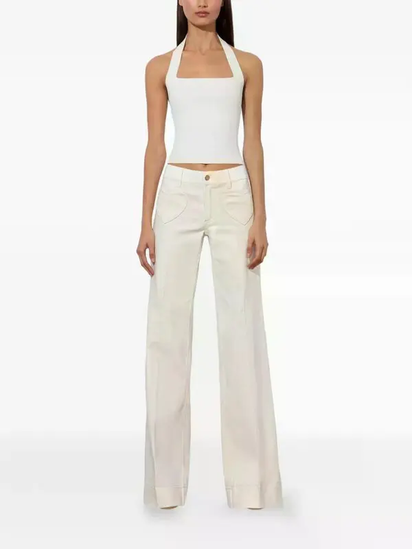 Alice + Olivia Heart Pocket Wide-leg Jeans