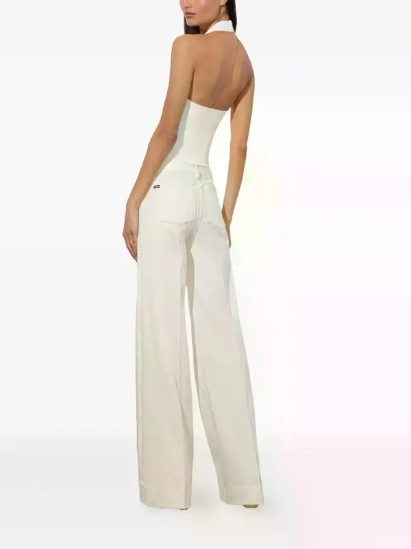Alice + Olivia Heart Pocket Wide-leg Jeans