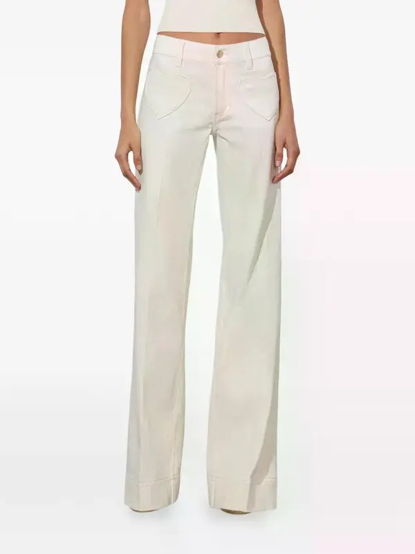 Alice + Olivia Heart Pocket Wide-leg Jeans