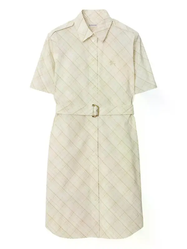 Burberry Check-print Cotton Shirt Dress