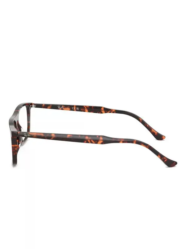 Ray-ban Tortoiseshell Square Eyeglasses - Red