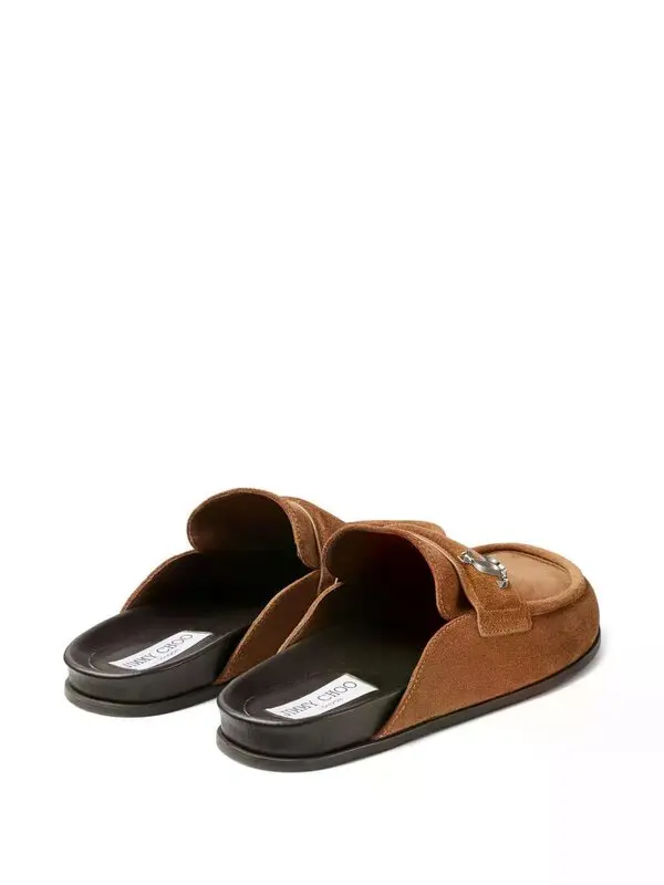 JIMMY CHOO Milo Suede Mule Slippers - Brown