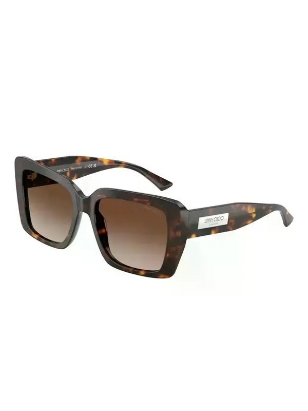 JIMMY CHOO Tortoiseshell Oversized Sunglasses