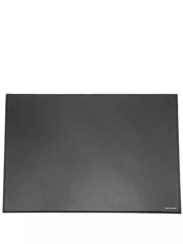 Ralph Lauren Small Brennan Leather Desk Blotter - Black