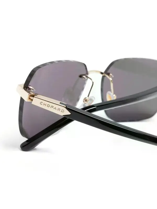Chopard Logo-engraved Square-frame Sunglasses
