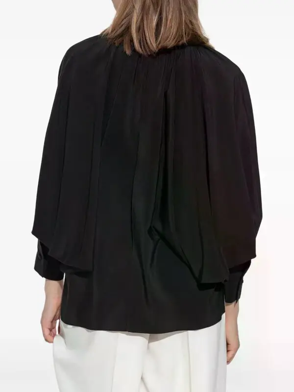 Max Mara Tie-front Silk Blouse