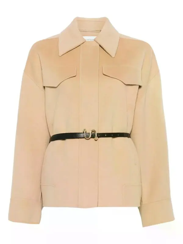 Sportmax Virgin Wool Jacket - Neutrals