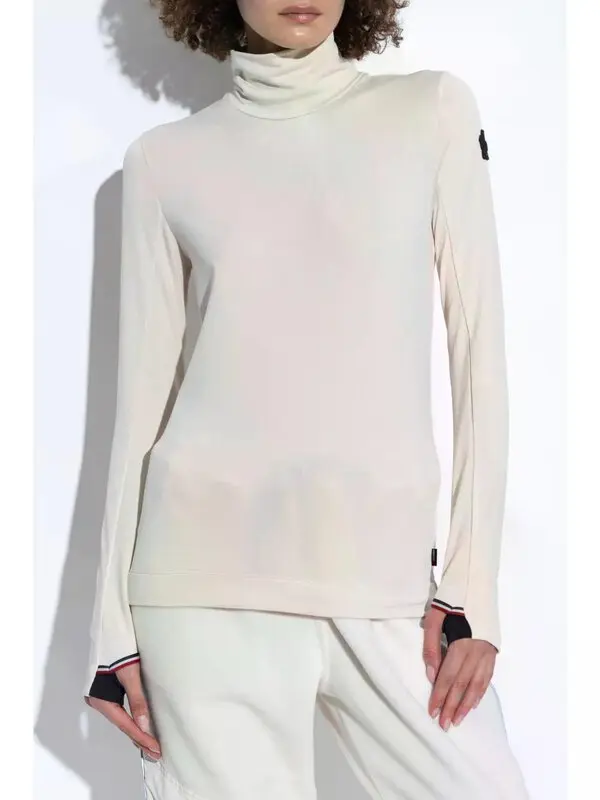 Moncler Logo-appliqué Sweater - Neutrals