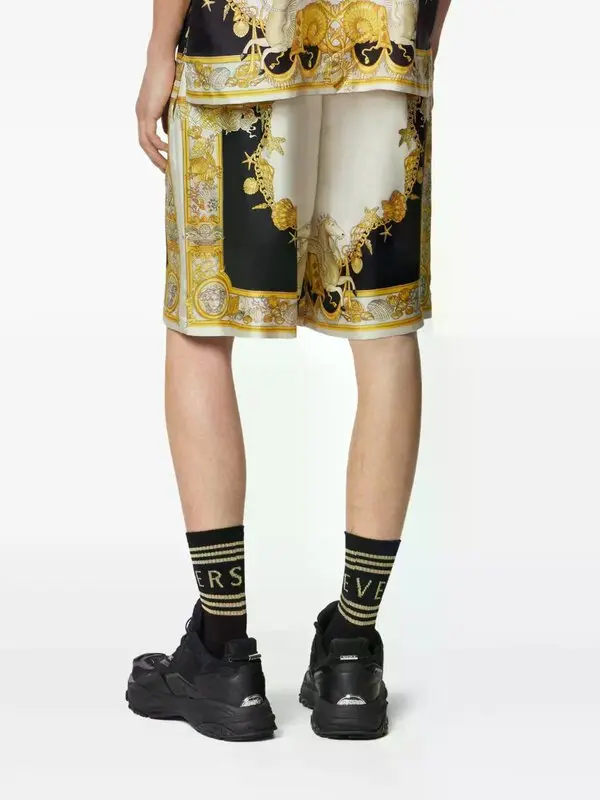 Versace Coral Theatre Shorts - White