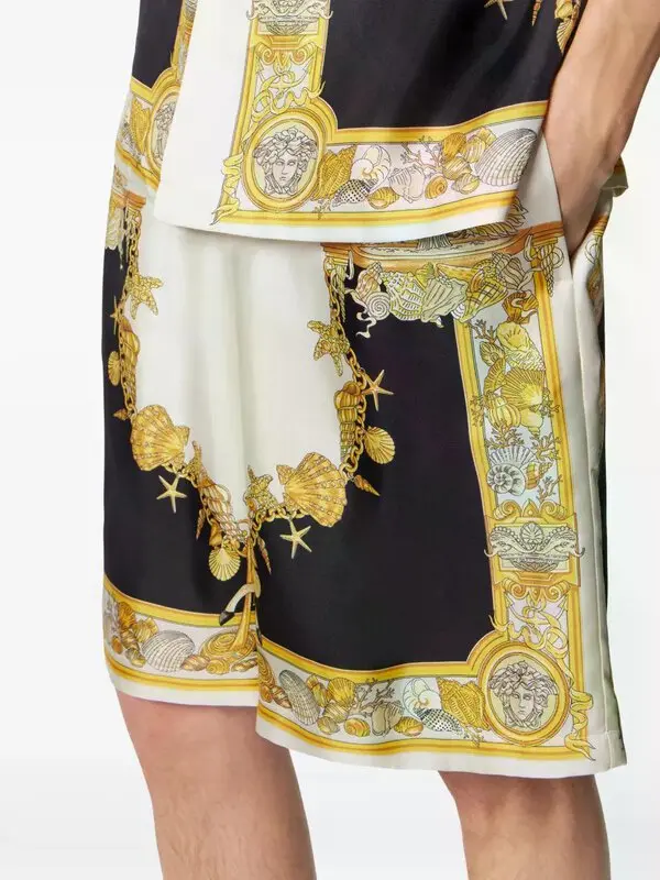 Versace Coral Theatre Shorts - White